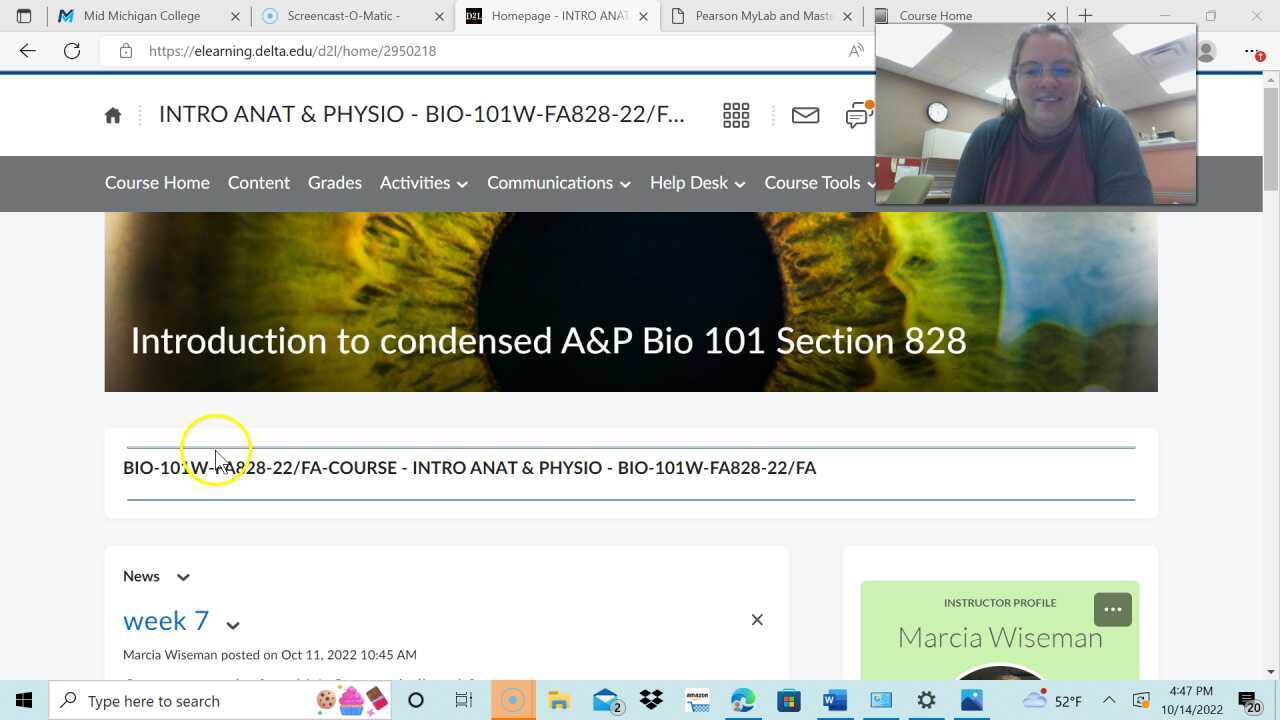 Delta Bio 101 sec 828 week 8