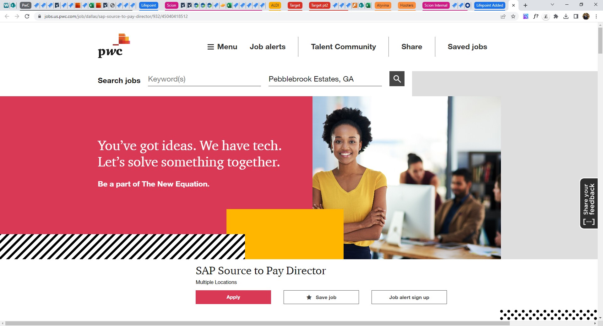 Window - SAP Source to Pay Director at PwC - Google Chrome