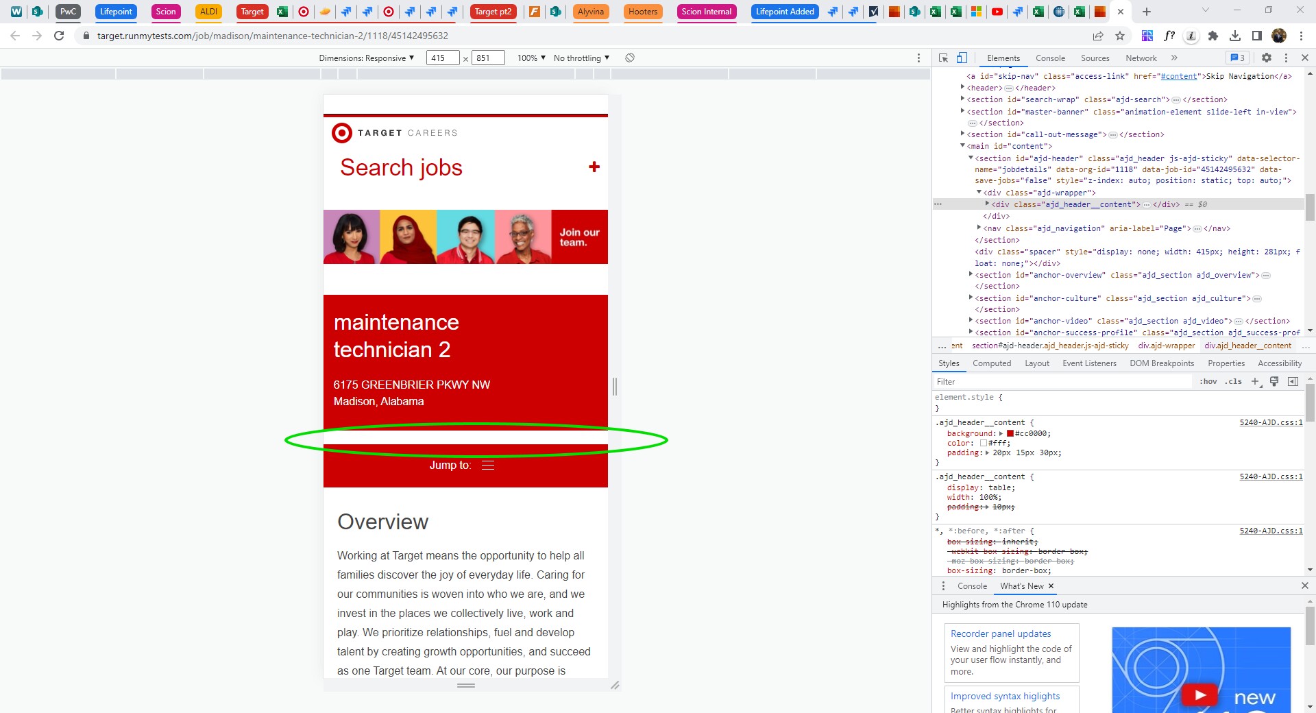 Window - Maintenance Technician 2 at TARGET - Google Chrome