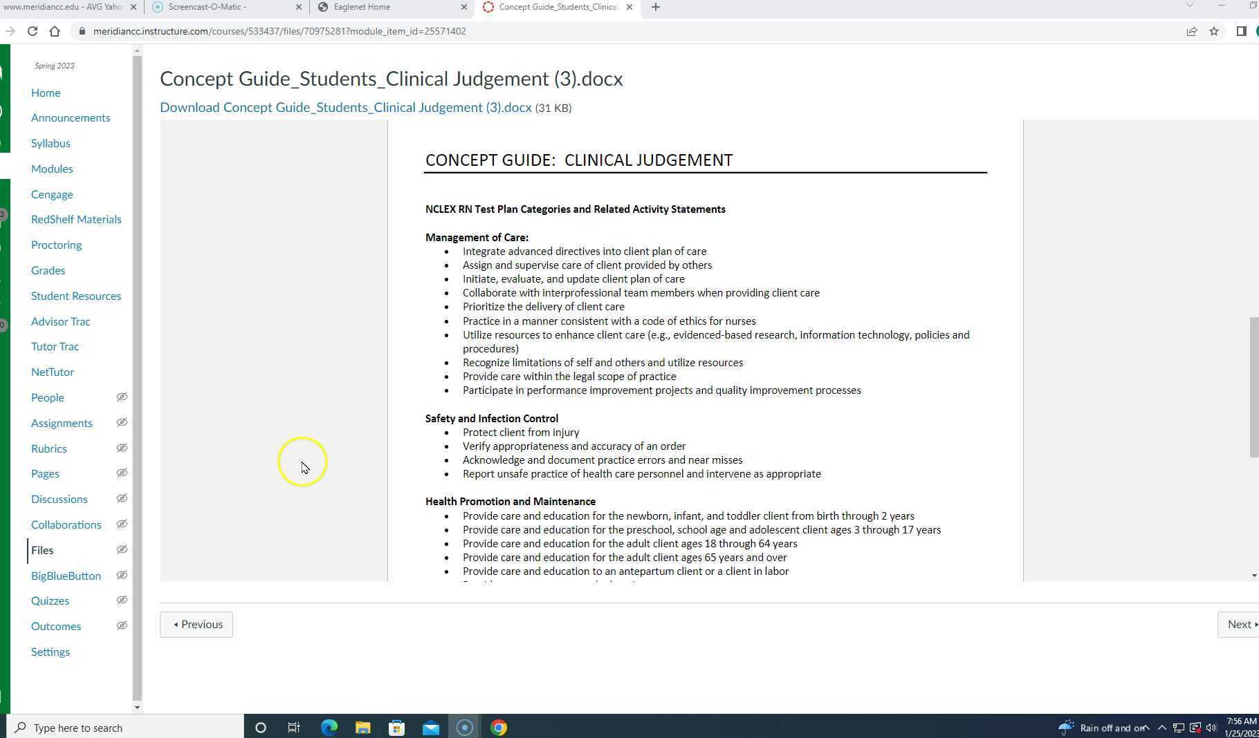 1-25-22 Clinical Judgement Day 2
