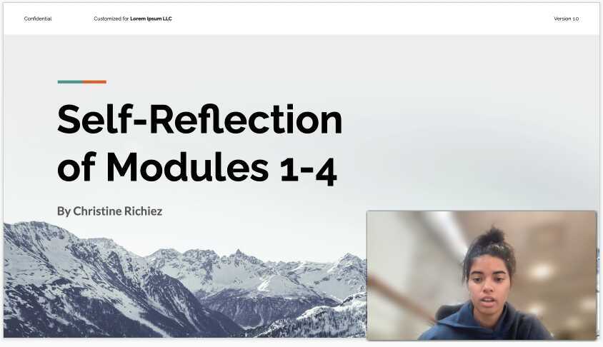 Modules 1-4 Reflection