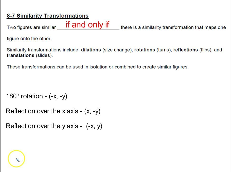 M2 8.7 pt 1 Similarity Transformations