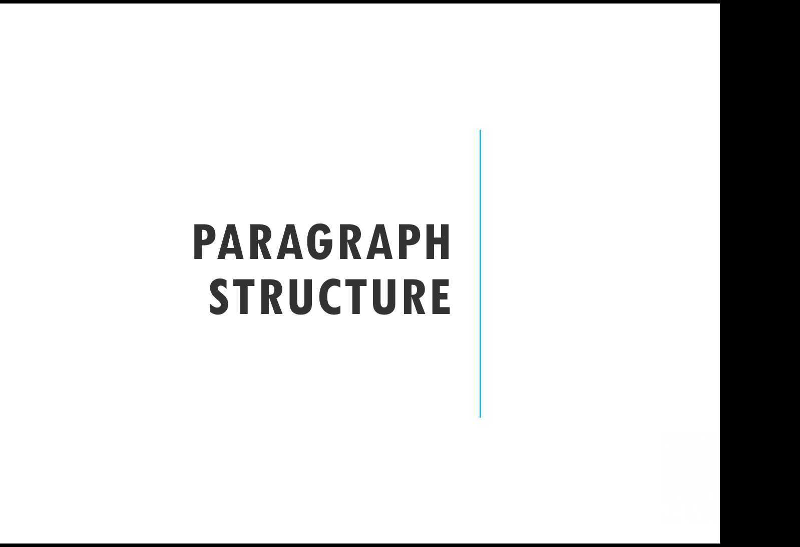Week 5 - Paragraph Structure