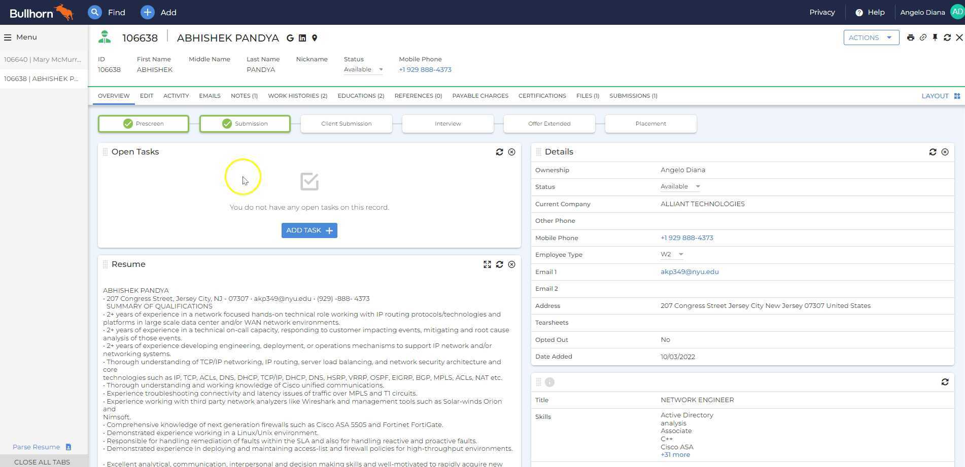 How to Create a General Candidate Note