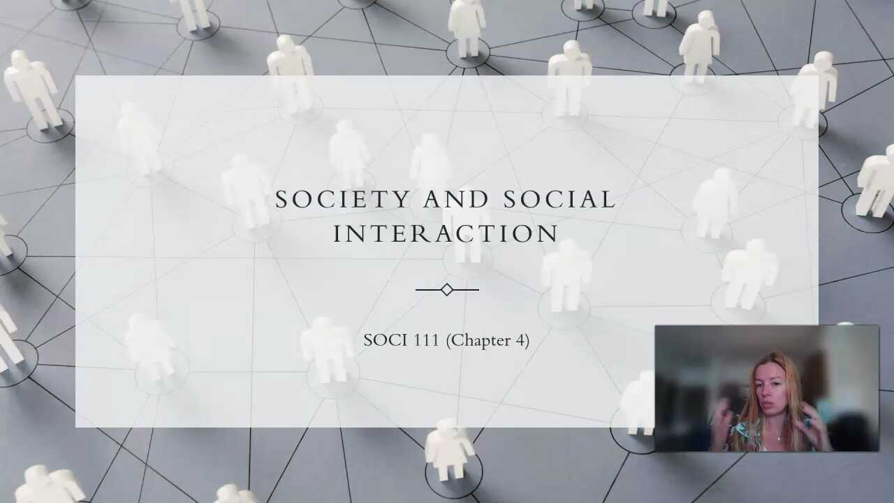 SOCI 111 October 3 Society and Social Interactions