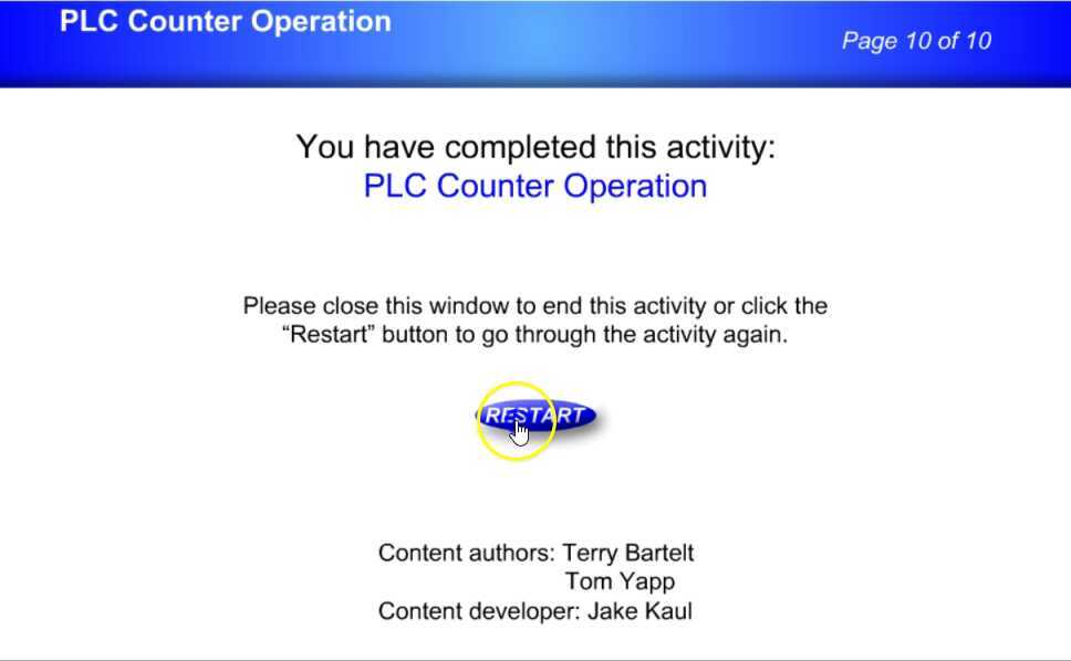 AIT 2701 Lesson Four - Animated PLC Counter Operation