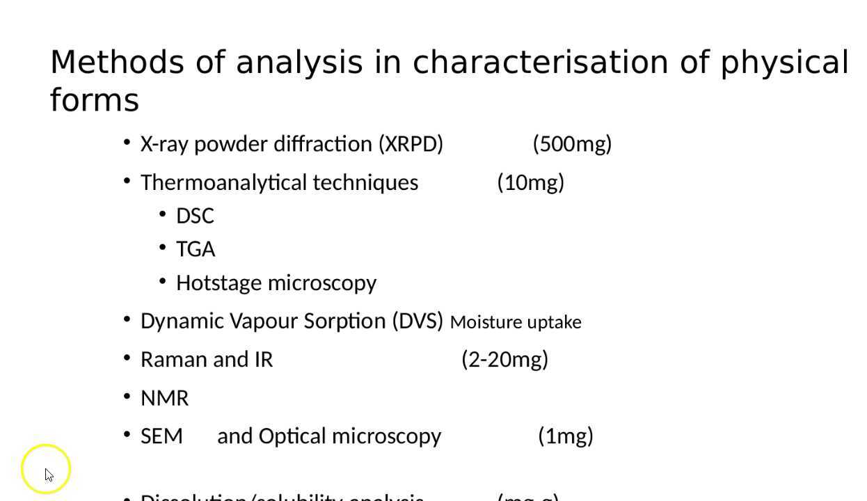 DSC TGA XRD and Significance of Polymorphism
