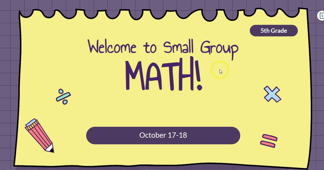Small Group 10/18