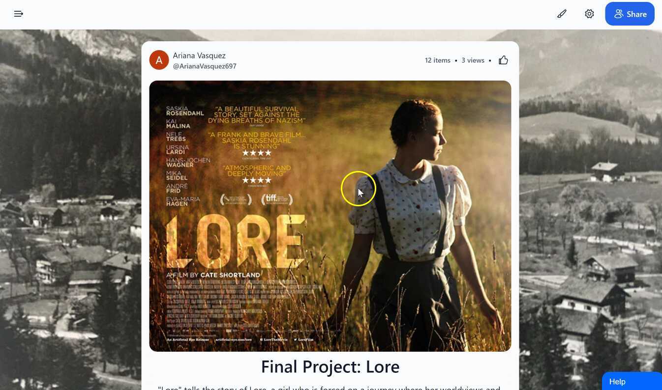 Final Project: Lore