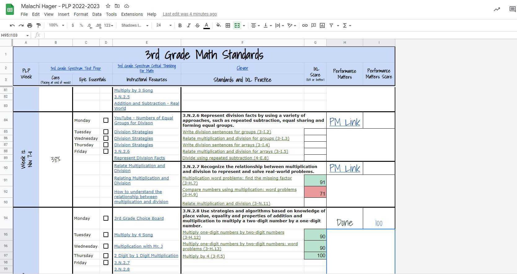 Malachi Week 13 PLP Math