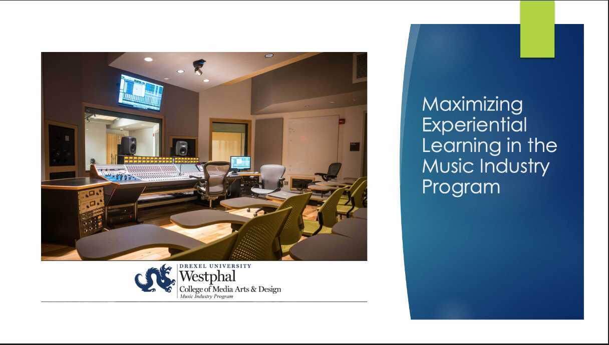 EDLT-537 Maximizing Experiential Learning in the Music Industry Program