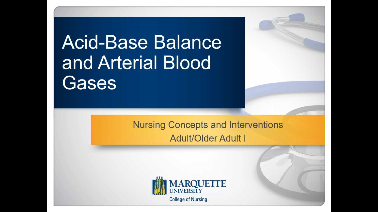 Acid base balance/ABGs