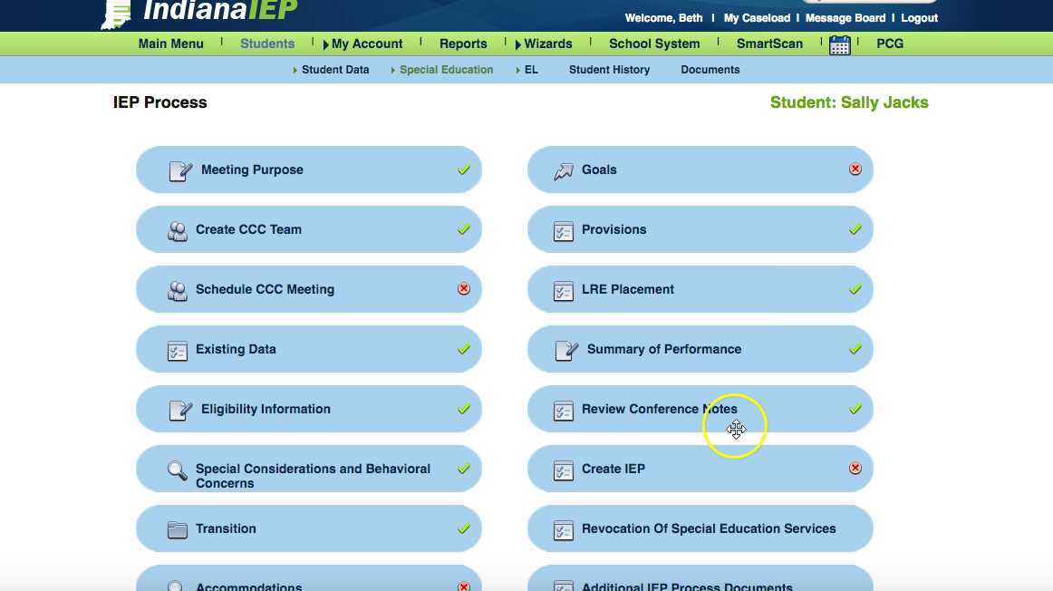 Adding Communication in Indiana IEP