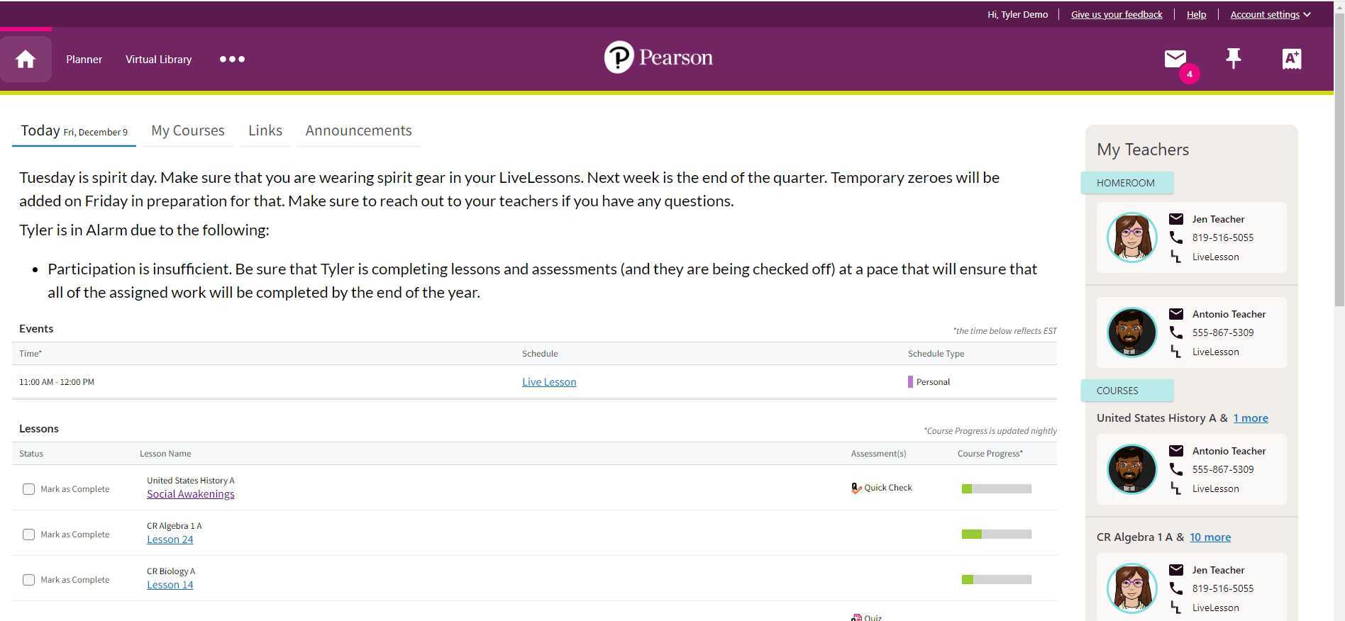 Course Pace & Score Review