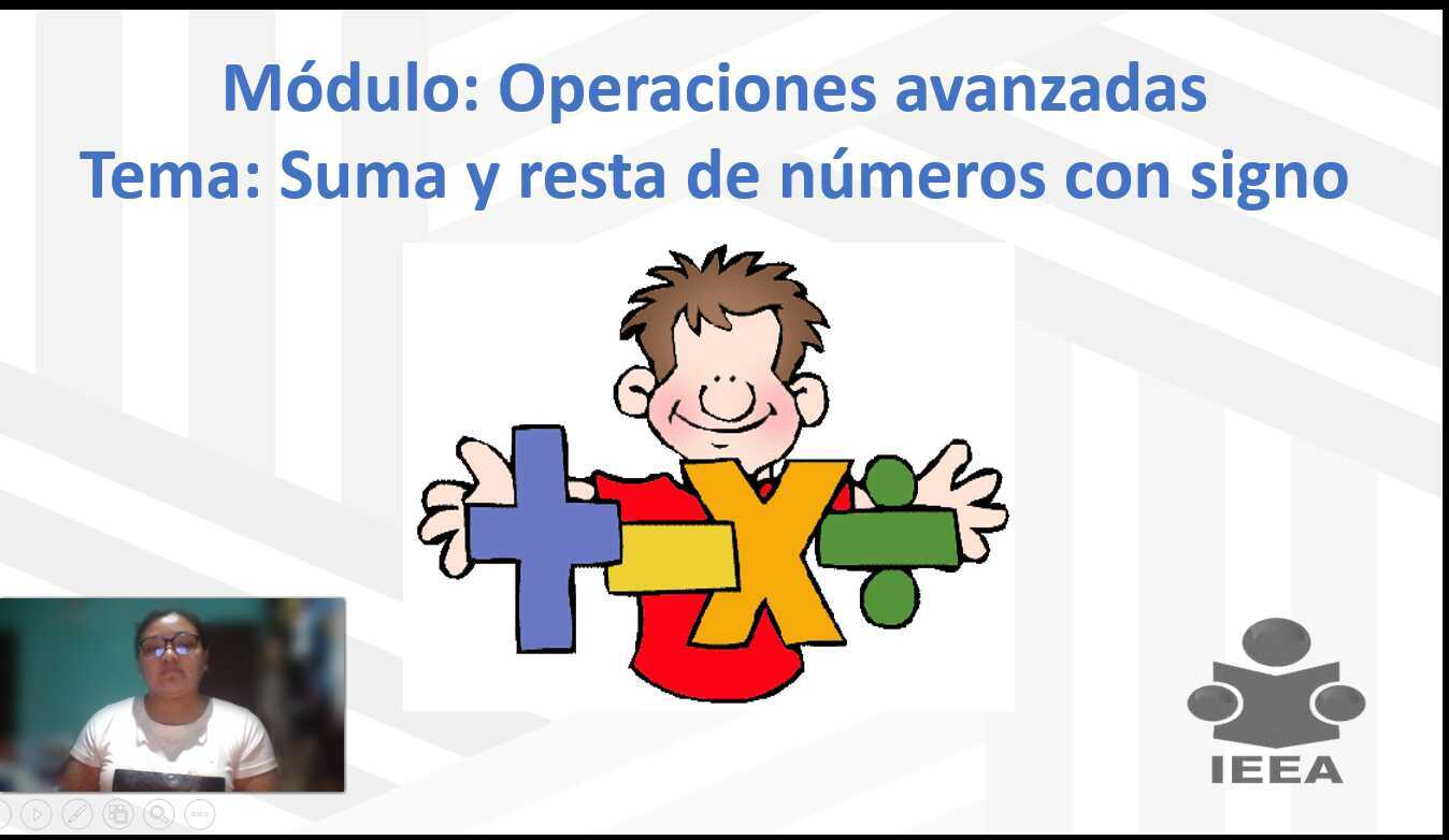 Suma y resta de números con signo