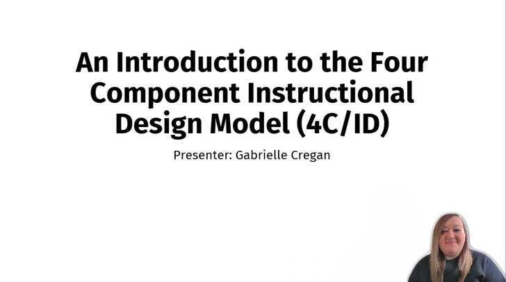 An Introduction to the Four Component Instructional Design Model (4C/ID ...
