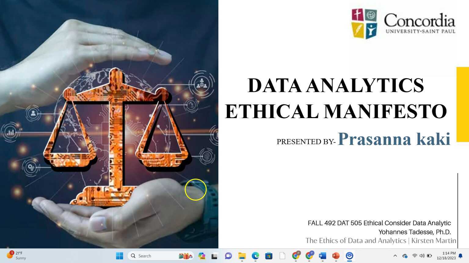 Data Analytics Ethical Manifesto