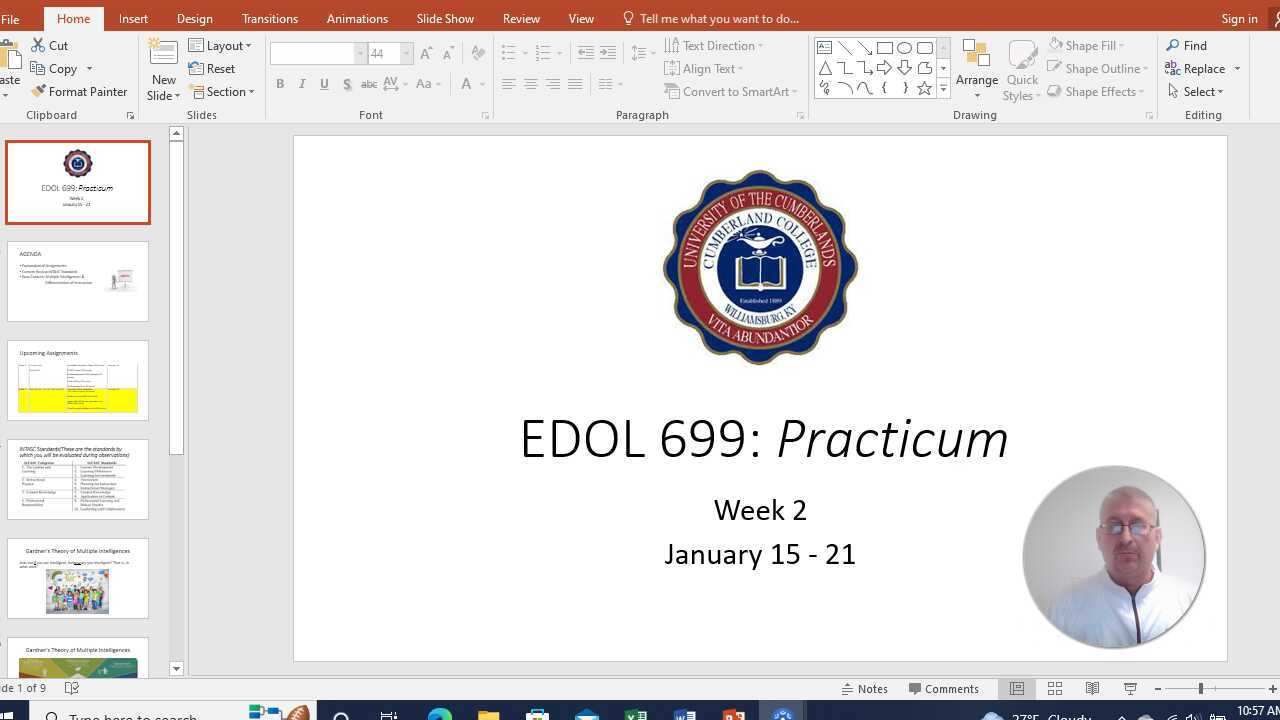 EDOL 699 Week 2 (Part 1)