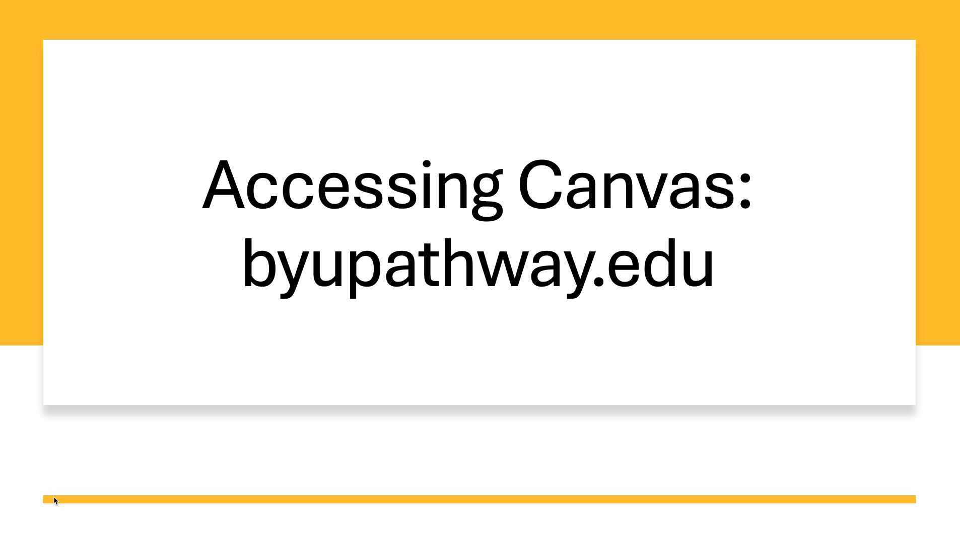 Accessing Canvas
