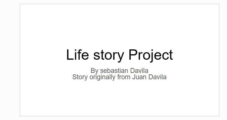 Life story project